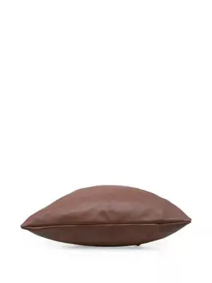 Burberry Leather Tote Bag With Check-pattern Trim - Brown