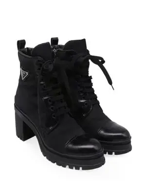 Prada Re-nylon Lace-up Ankle Boots