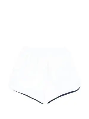 SPORTY & RICH Logo-embroidered Terry Shorts - White