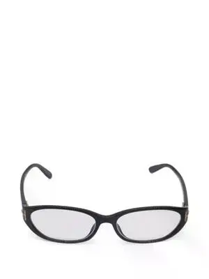 TOM FORD Oval Frame Eyeglasses - Black