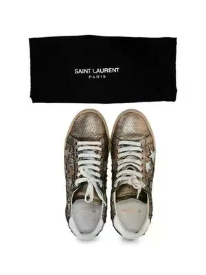 Saint Laurent Court Classic Star Sneakers - Gold
