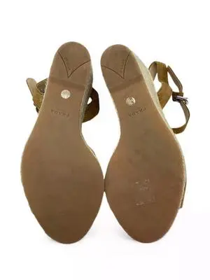 Prada 2010s Wedge Espadrille Sandals