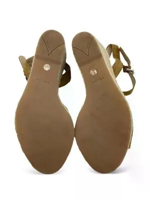 Prada Wedge Espadrille Sandals