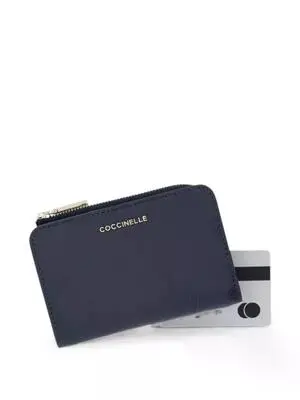 COCCINELLE Small Metallic Logo-print Leather Wallet