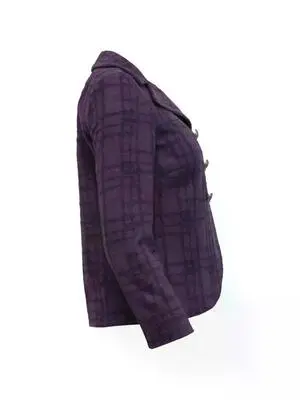 Etro 2010s Double-breasted Plaid Jacket