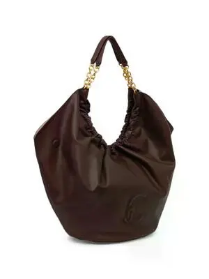 COCCINELLE Smash Embossed-logo Chain-link Tote Bag - Brown
