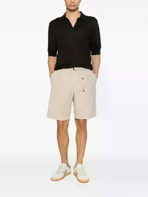 MYTHS Belted Elasticated Shorts