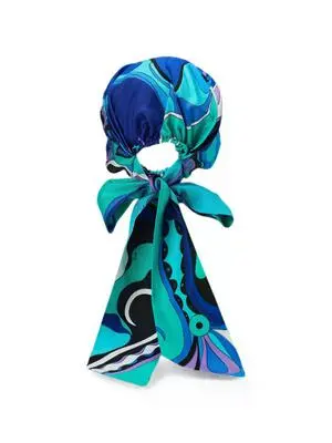 Emilio Pucci Abstract Print Silk Bandana Hat