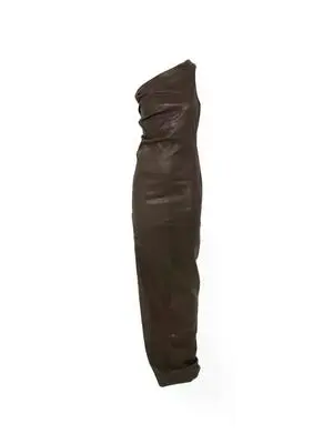 Rick Owens Athena One-shoulder Draped Maxi Dress - Brown