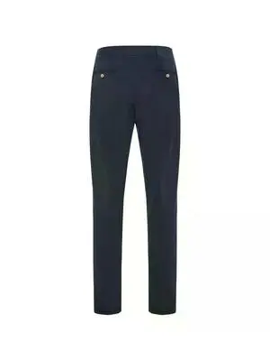 RICHARD J. BROWN Caprera Logo-patch Button-fastening Trousers - Blue