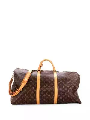 LOUIS VUITTON Keepall Bandouliere Monogram Canvas 60 Travel Bag - Brown