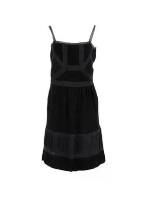 Moschino Lace-trimmed Sleeveless Dress - Black