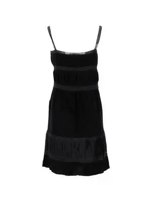 Moschino Lace-trimmed Sleeveless Square Neck Dress