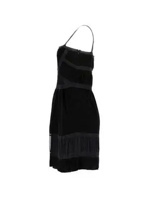 Moschino Lace-trimmed Sleeveless Square Neck Dress