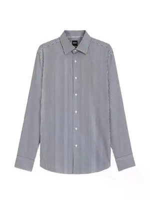 BOSS Striped Long-sleeve Shirt - White