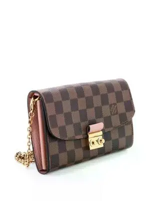 LOUIS VUITTON Croisette Chain Wallet Damier Crossbody Bag