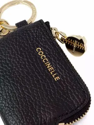 COCCINELLE C-me Softy Logo-print Pebbled-leather Keyring