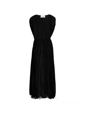 Valentino Garavani Silk Crepe Pleated Maxi Dress