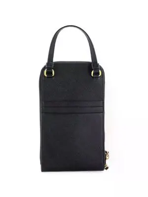 Prada Zip Phone Holder Saffiano Leather Crossbody Bag
