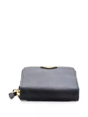 Prada Zip Phone Holder Saffiano Leather Crossbody Bag