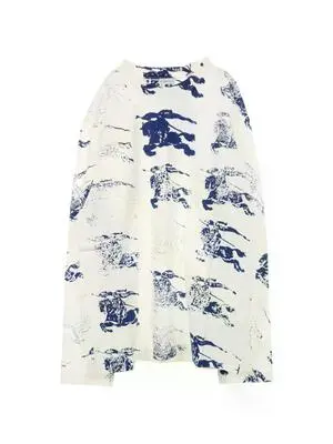 Burberry Graphic-print Long-sleeve T-shirt - White
