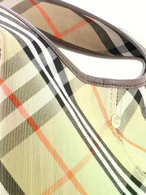 Burberry Vintage Check Canvas Small Hobo Bag - Brown