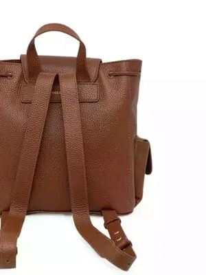 COCCINELLE Medium Mavery Grainy Leather Drawstring Backpack