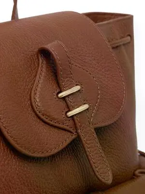 COCCINELLE Medium Mavery Grainy Leather Drawstring Backpack
