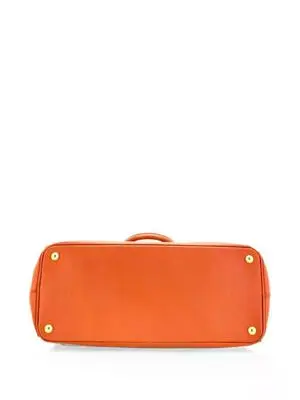 Prada Saffiano Leather Large Tote Bag - Orange
