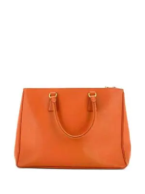 Prada Saffiano Leather Large Tote Bag - Orange