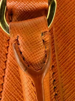 Prada Saffiano Leather Large Tote Bag - Orange