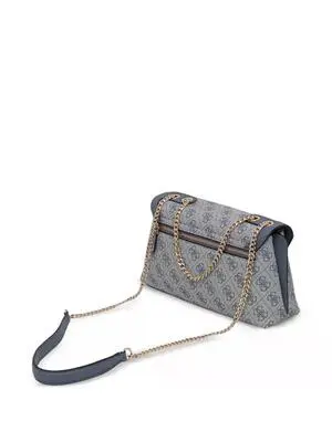 Guess Lindsey Monogram Chain-link Crossbody Bag - Blue