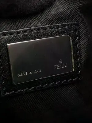 Fendi Zucchino Ff Logo Plaque Tote Bag