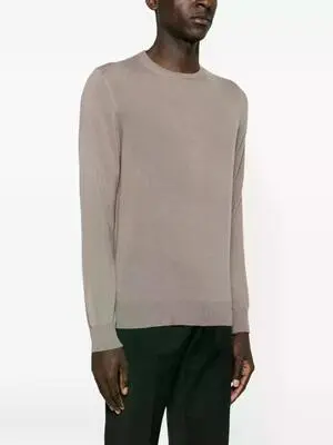 Colombo Ribbed-trim Crew-neck Sweater