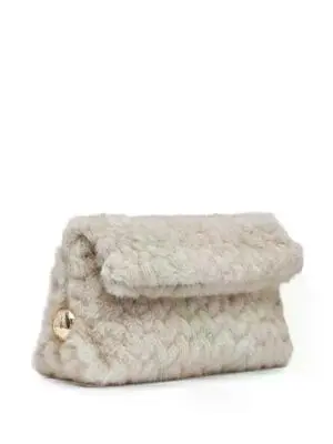 Liu Jo Riccy Bag In Faux Fur - Neutrals