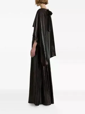 Alberta Ferretti Sequin-embellished Cape Scarf - Black