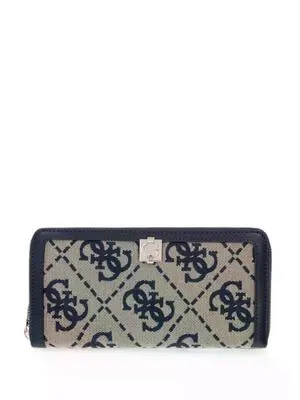 Guess Audrey Monogram-print Wallet - Neutrals