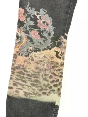 Roberto Cavalli 2000s Leopard-print Jeans