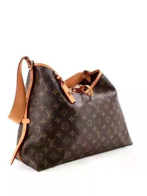 LOUIS VUITTON Monogram Canvas Mm Carryall Hobo Bag - Brown
