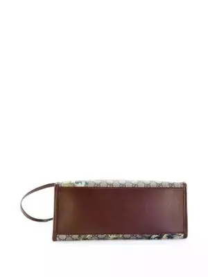 Gucci Gg Coated Canvas And Leather Small Tote Bag - Brown