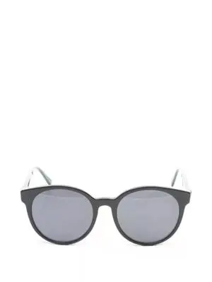 Gucci 2020s Web Stripe Round Sunglasses - Black