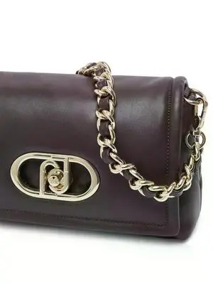 Liu Jo Medium Lapuffy Quilted Shoulder Bag With Chain Strap - Brown