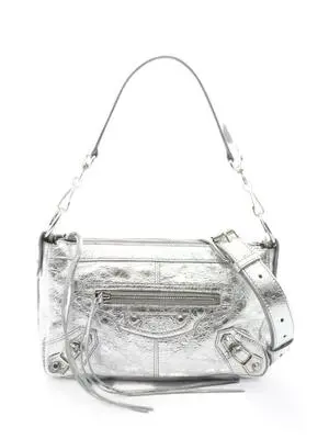 Balenciaga 2010s Le City Moto Two-way Tote Bag - Silver