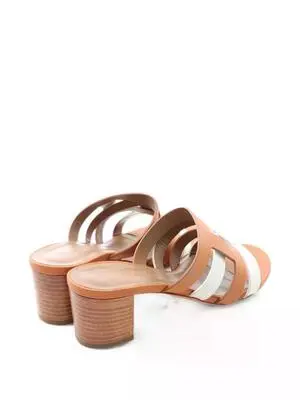 Hermès 2000s Amica Leather Sandals