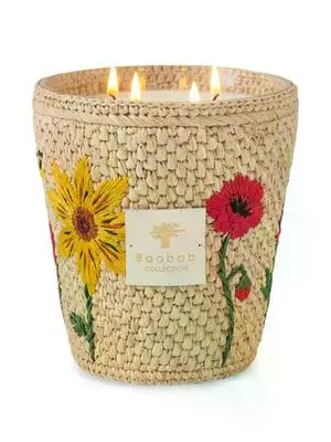 BAOBAB COLLECTION Vony Ahitra Floral-embroidered Candle - Neutrals