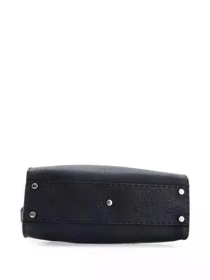 Fendi Selleria Peekaboo Rigid Leather Satchel - Black