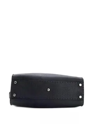 Fendi Selleria Peekaboo Rigid Leather Satchel - Black