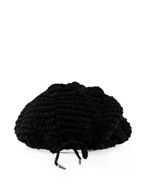 Chrome Hearts Cable-knit Button-detail Beret