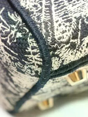 Dior 2010s Medium Lady D-lite Toile De Jouy Tote Bag - Blue