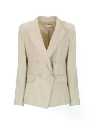 Marella Double-breasted Peak-lapel Jacket - Neutrals